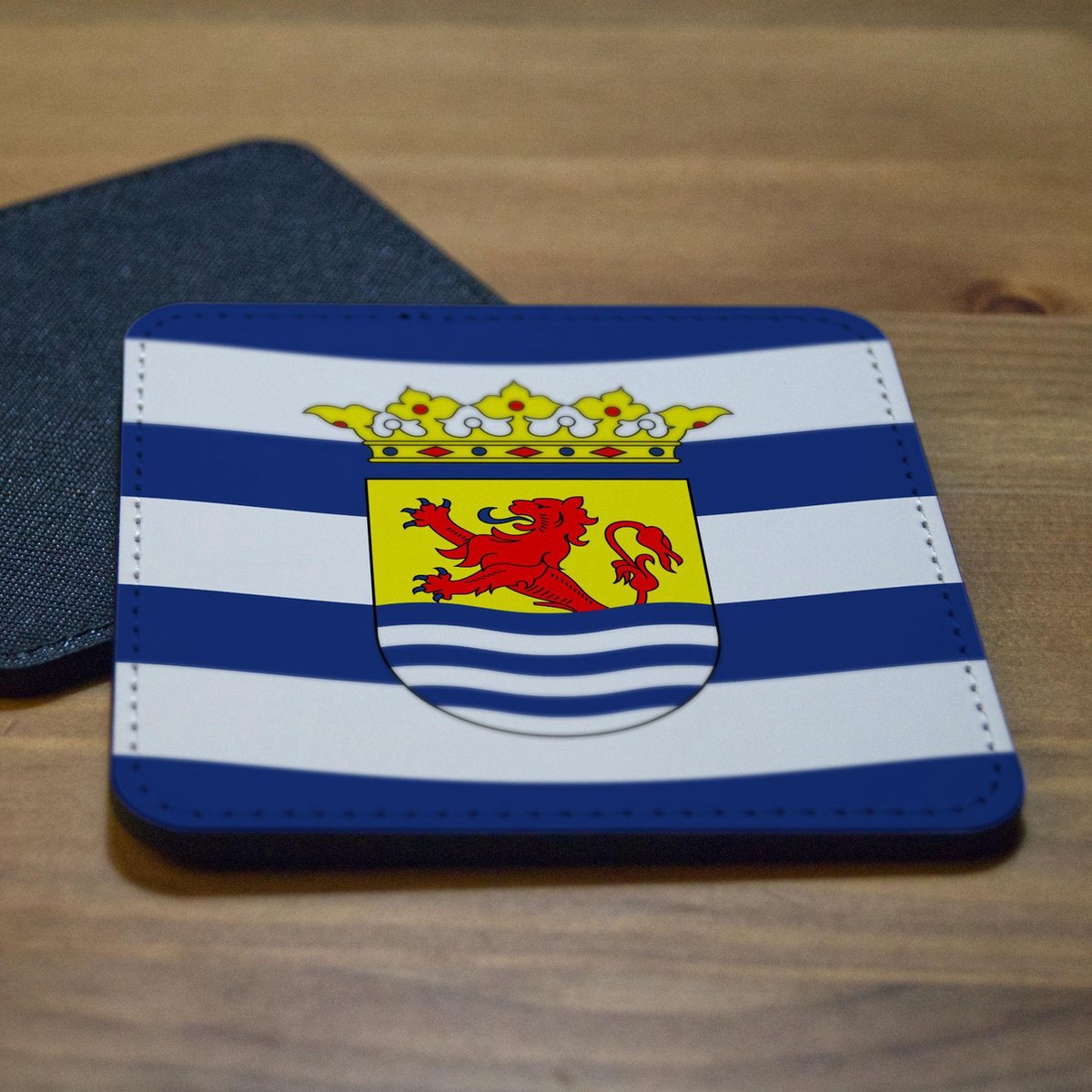 ILOJ onderzetter - Zeeuwse vlag - vlag van provincie Zeeland - vierkant ...