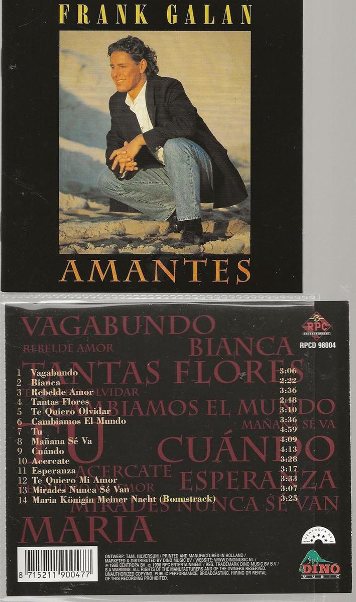 Frank Galan - Amantes, Frank Galan | CD (album) | Muziek | bol