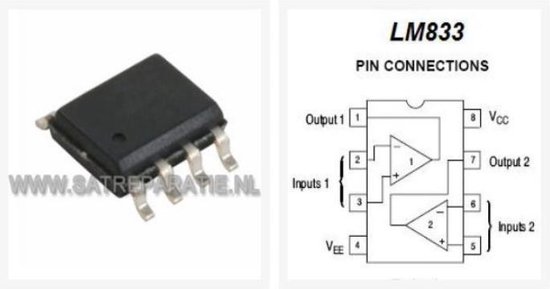 LM833 Dual High-Speed Audio Operationele versterker | SMD SO-8 | 4 stuks | bol