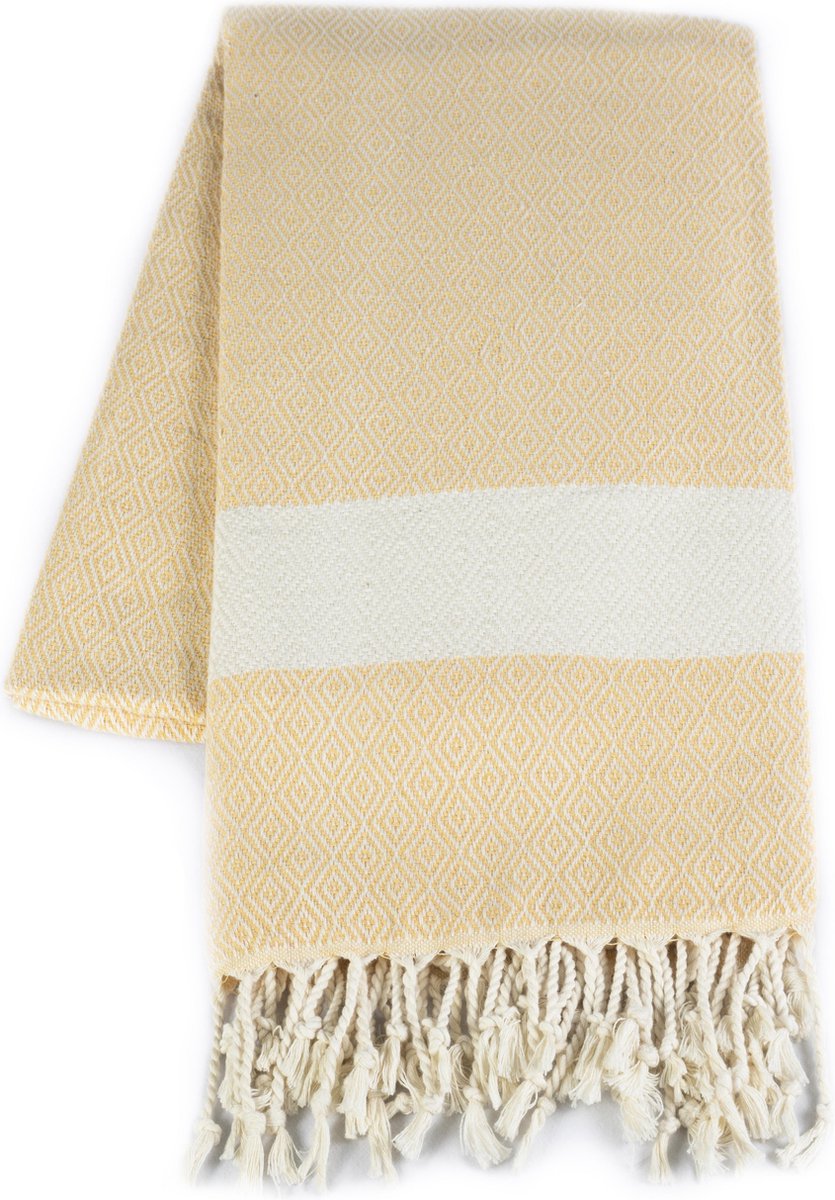 madeathand - Geel Diamant - BADDOEK - HAMAMDOEK - STRANDLAK - SAUNADOEK ...