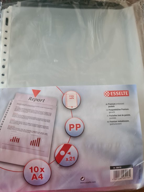 Esselte A4 premium insteektassen - Insteekhoezen - 10 Pack | bol