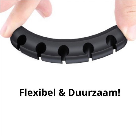 Kabel Organiser set - Rubber Kabel Organiser ZWART - kabelgoot bureau ...