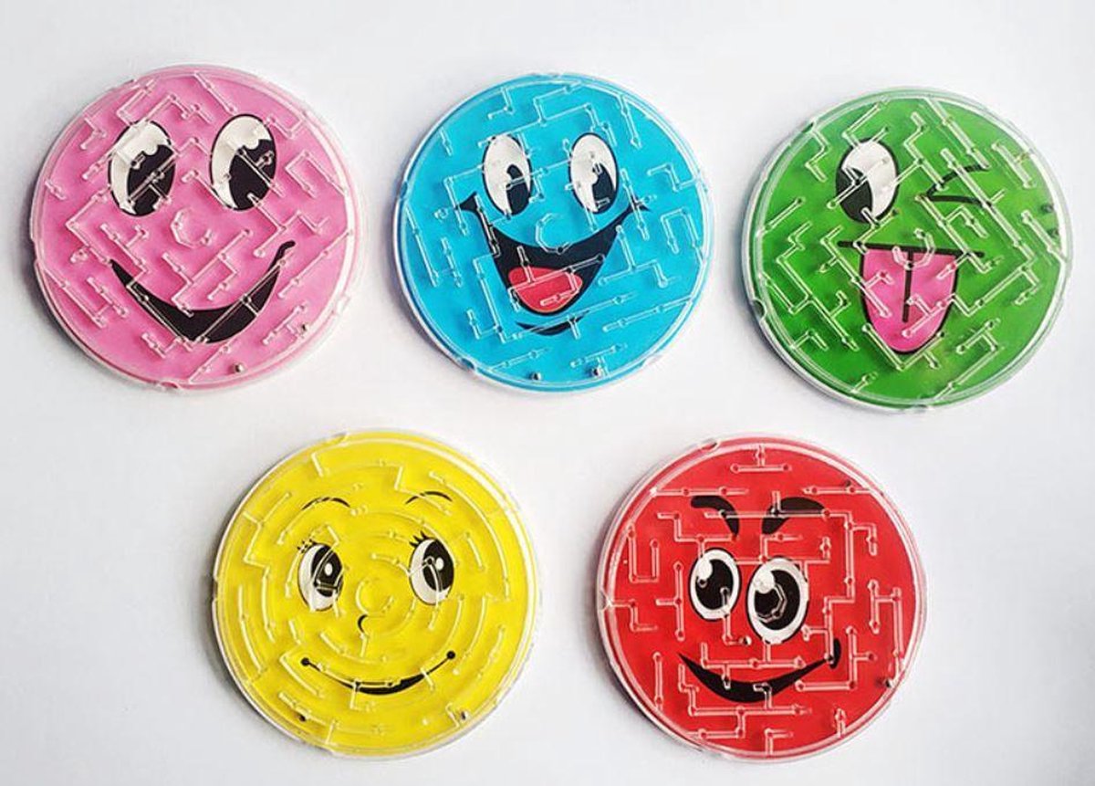 Doolhof Spel - 2 Stuks - Behendigheidsspel - Geduldspel - Smiley ...