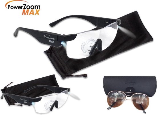 Power Zoom Max, vergrotende bril met geïntegreerde ledverlichting ...