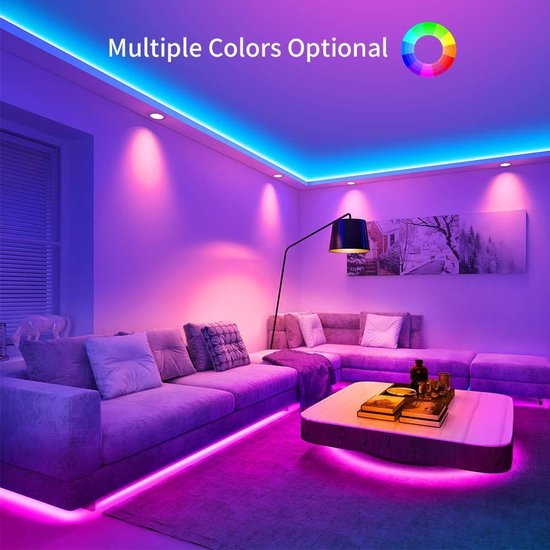 Grundig Flexibele LED strip - 3 meter - ESTACKS - 20 RGB kleuren | bol