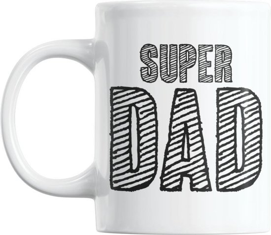 Studio Verbiest - Mok met tekst - Vaderdag - Super Dad (13) - 300ml ( Vader / Papa /... | bol