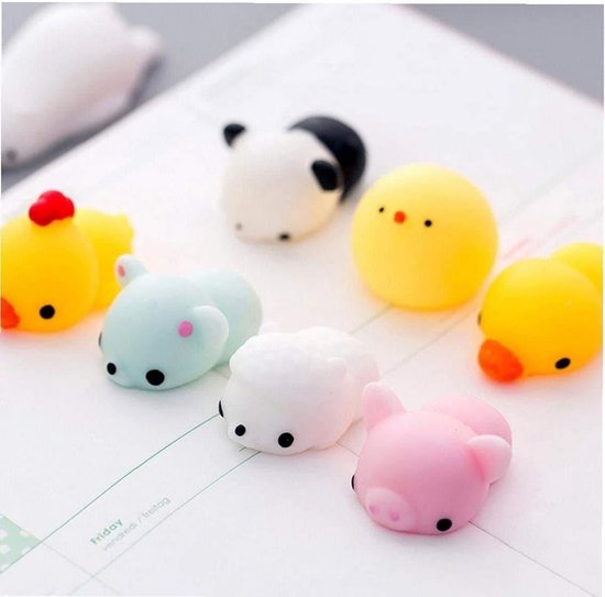Mochi Squishy - 5x stuks - Simple Dimple | Squeezey - Glow in the dark ...