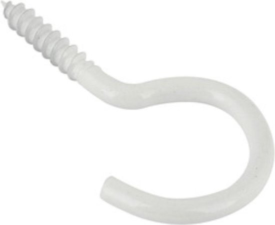 schroefhaak 4x30mm 5 stuks wit | bol
