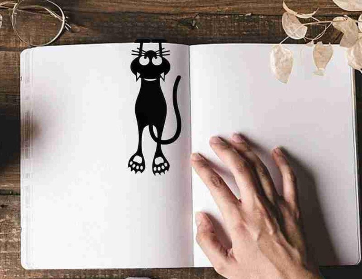 Boekenlegger Hangende Kat - Bookmark | bol