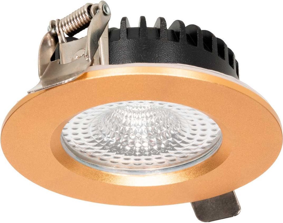 bol.com | LED Inbouwspot - Messing - 3000 Kelvin Warm Wit - 230 Volt ...