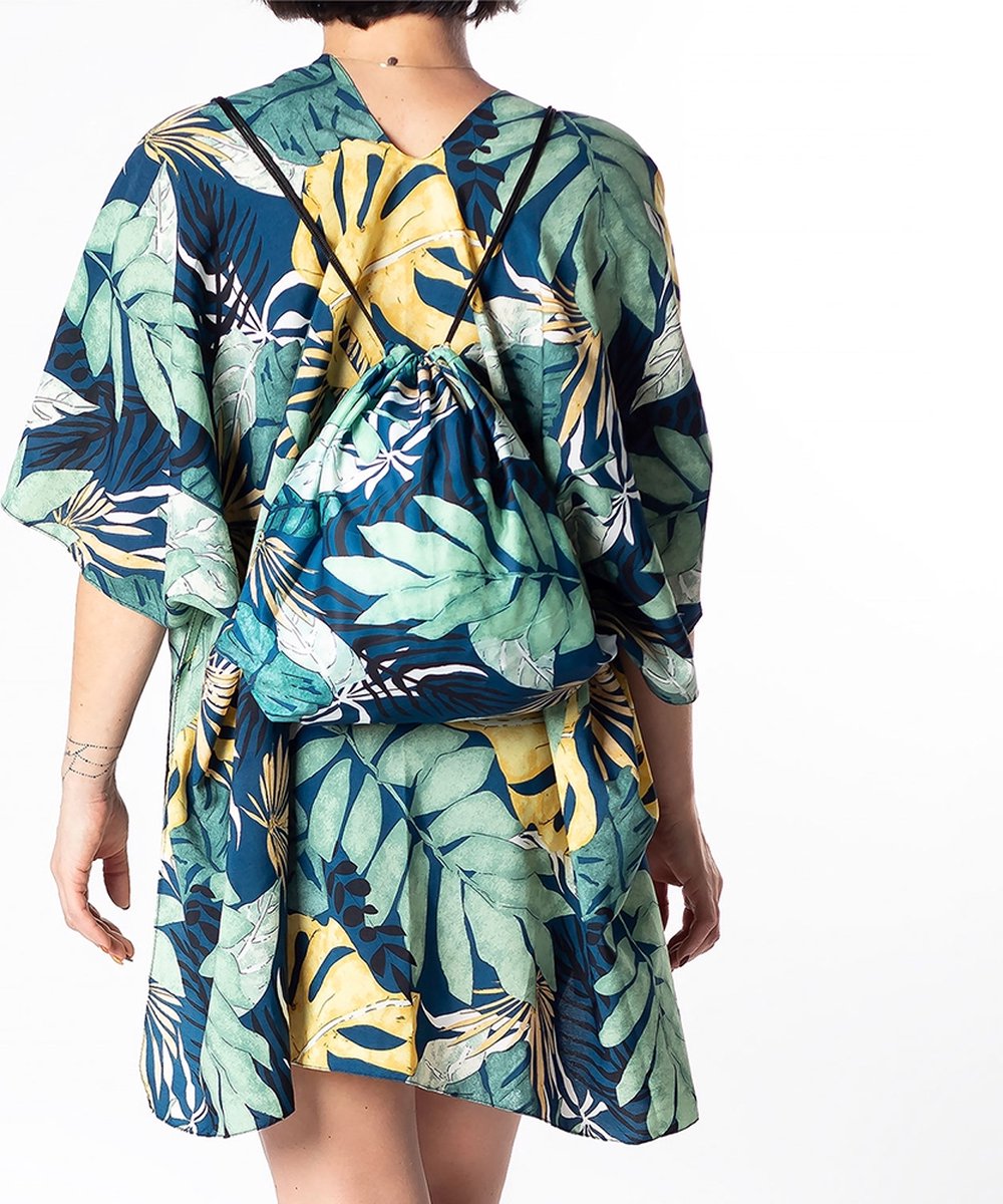 Juleeze Tuniek Dames met Tas Set Groen Synthetisch Bladeren ...