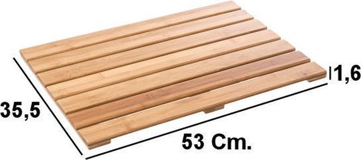Decopatent® Badmat - Bamboe - Douchemat antislip - Voor in douche of ...