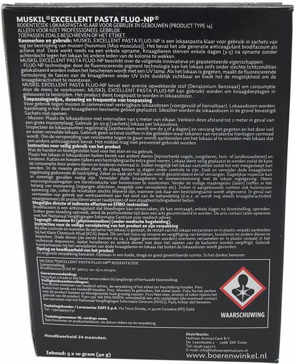 Muskil pasta - 3 stuks Muizengif excellent pasta - muizengif voor ...