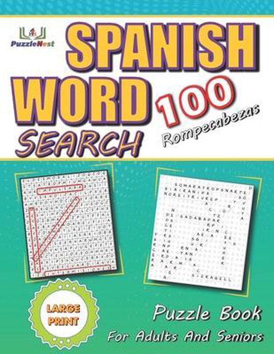 Large Print Spanish Word Search Puzzle Book For Adults And Seniors ...
