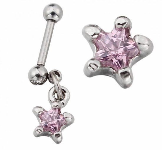 Piercing Helix / Piercing tragus Star Pink | bol.com