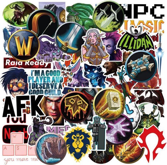 World of Warcraft stickers - 50 stuks - Game sticker pakket. | bol.com