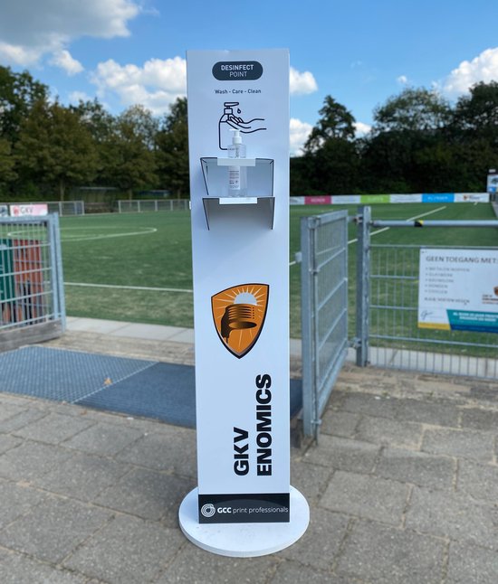 Kunststof hygiëne display met pompje - handgel - kunststof ...