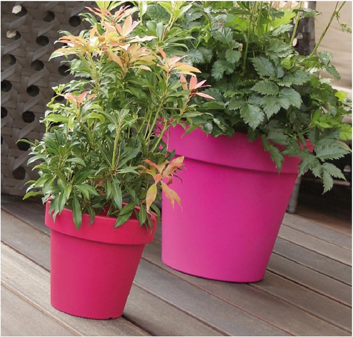 bol.com | 1x Kunststof bloempotten 25 cm terracotta - Bloempotten ...