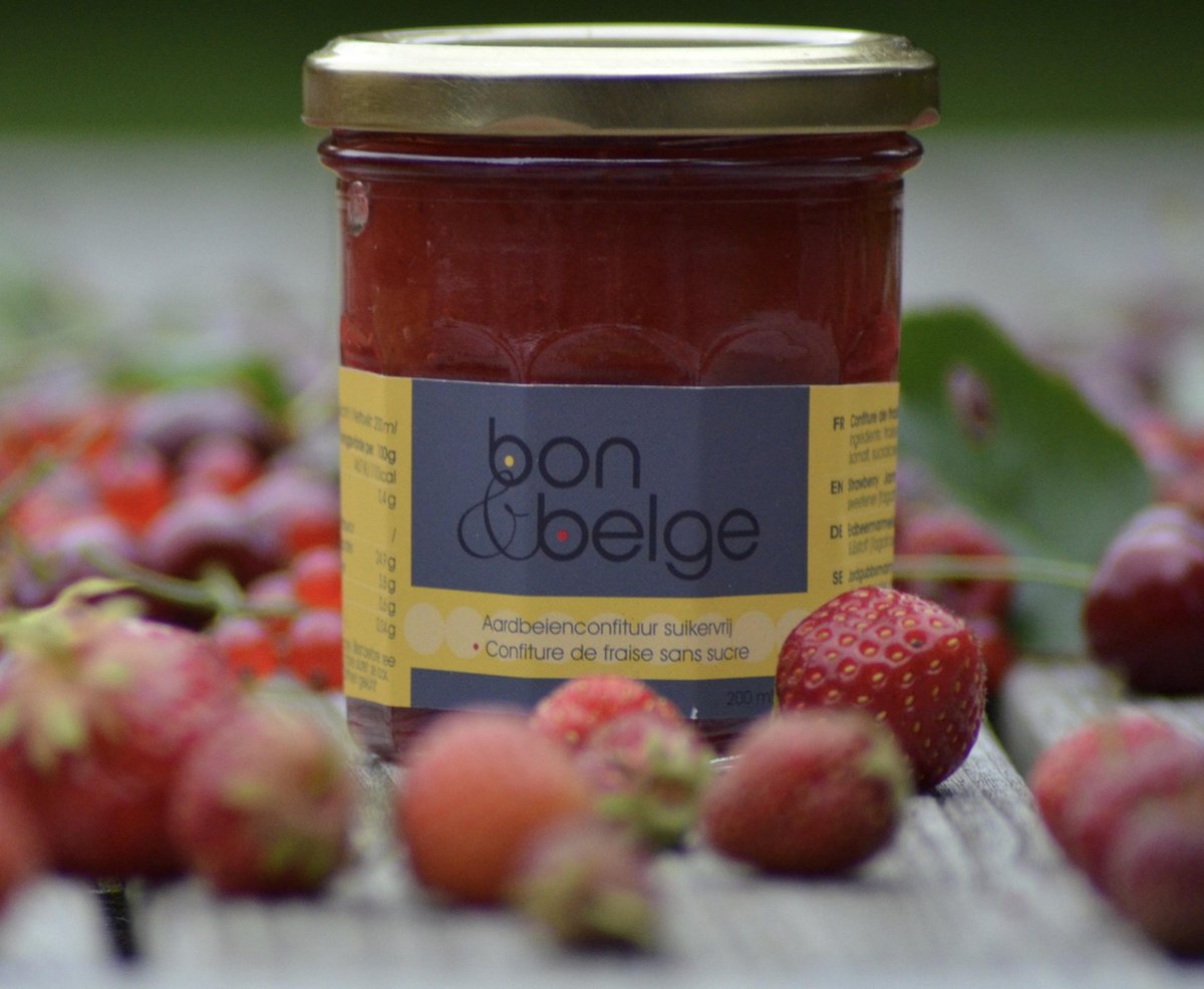 bon & belge - Confiture de fraises artisanale belge faible en sucre (80 ...