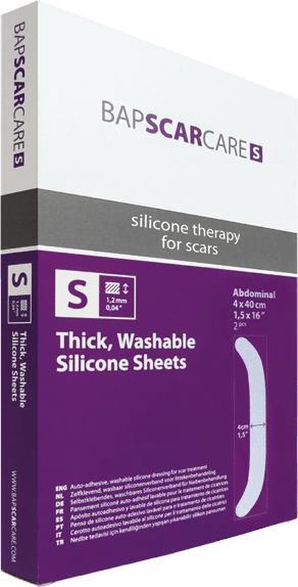 Bapscarcare S, siliconen verband (pleister), abdomen 4x40 cm ...