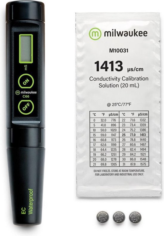 MILWAUKEE C66 WATERPROOF POCKET EC METER | bol
