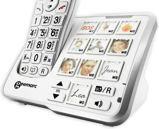 Geemarc PhotoDECT 295 - Draadloze telefoon met foto-toetsen - 30 dB geluidsversterking | bol