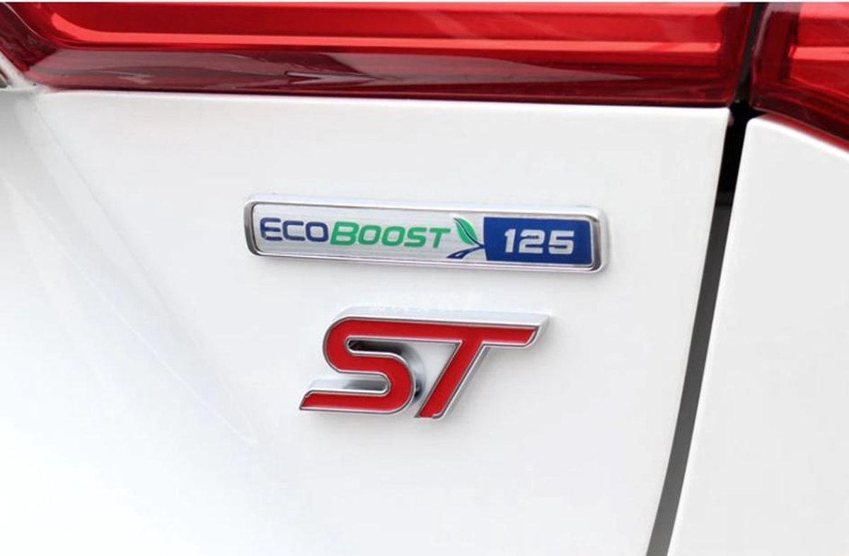 Ford ST | sticker embleem logo | metaal rood chrome | achterkant ...