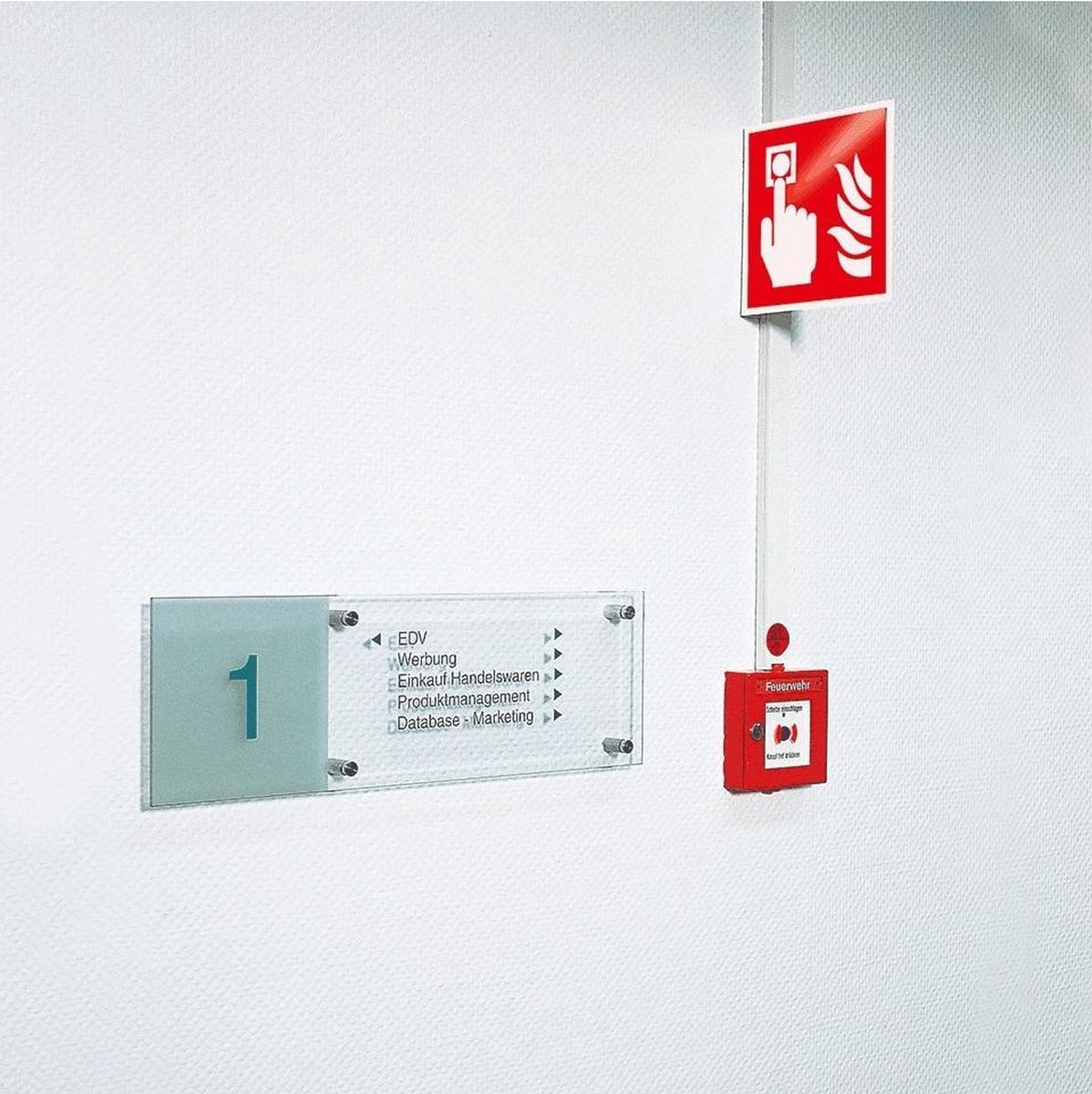 Haaks bord brandmelder pictogram 200 x 200 mm | bol.com