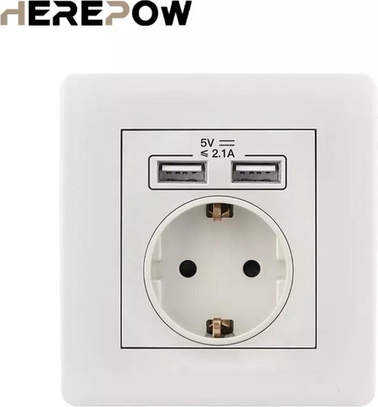 USB stopcontact - wandcontact - telefoonhouder - usb ingangen ...