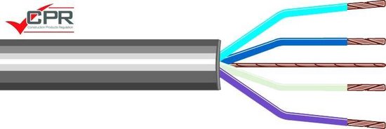 VVT kabel - 4 x 0.6mm - Ø 4,5mm - ECA - CPR -Grijs - 100m | bol