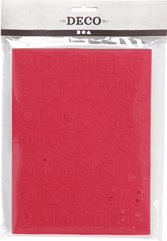 EVA foam Letters & Cijfers, afm 2-2,3 cm, dikte 2 mm, diverse kleuren ...