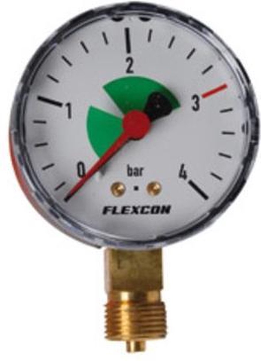 Flamco Flexcon manometer 3/8"-63mm 0-4 bar radiaal | bol.com