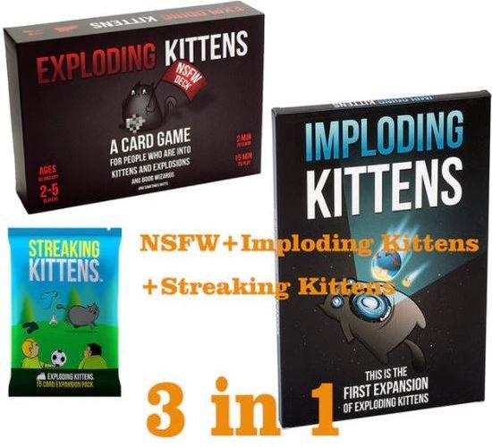 Spellenvoordeelset: Exploding Kittens NSFW Edition + Exploding Kittens Imploding... | bol.com