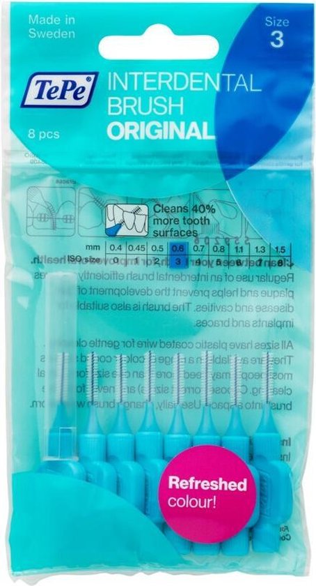 10x TePe Ragers 0,6 mm Blauw blister à 8 stuks | bol.com