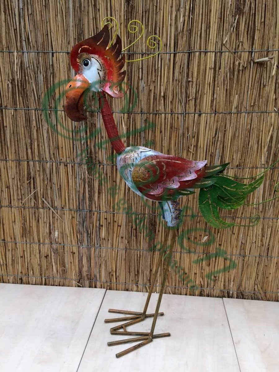Tuinbeeld - Flamingo licht groot - 135 cm hoog | bol.
