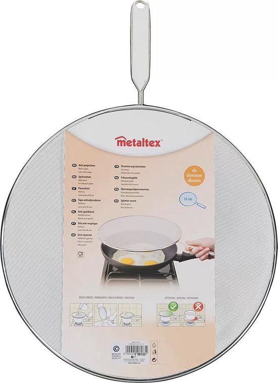 Metaltex By Tomado Anti-spatdeksel | 29 cm | bol