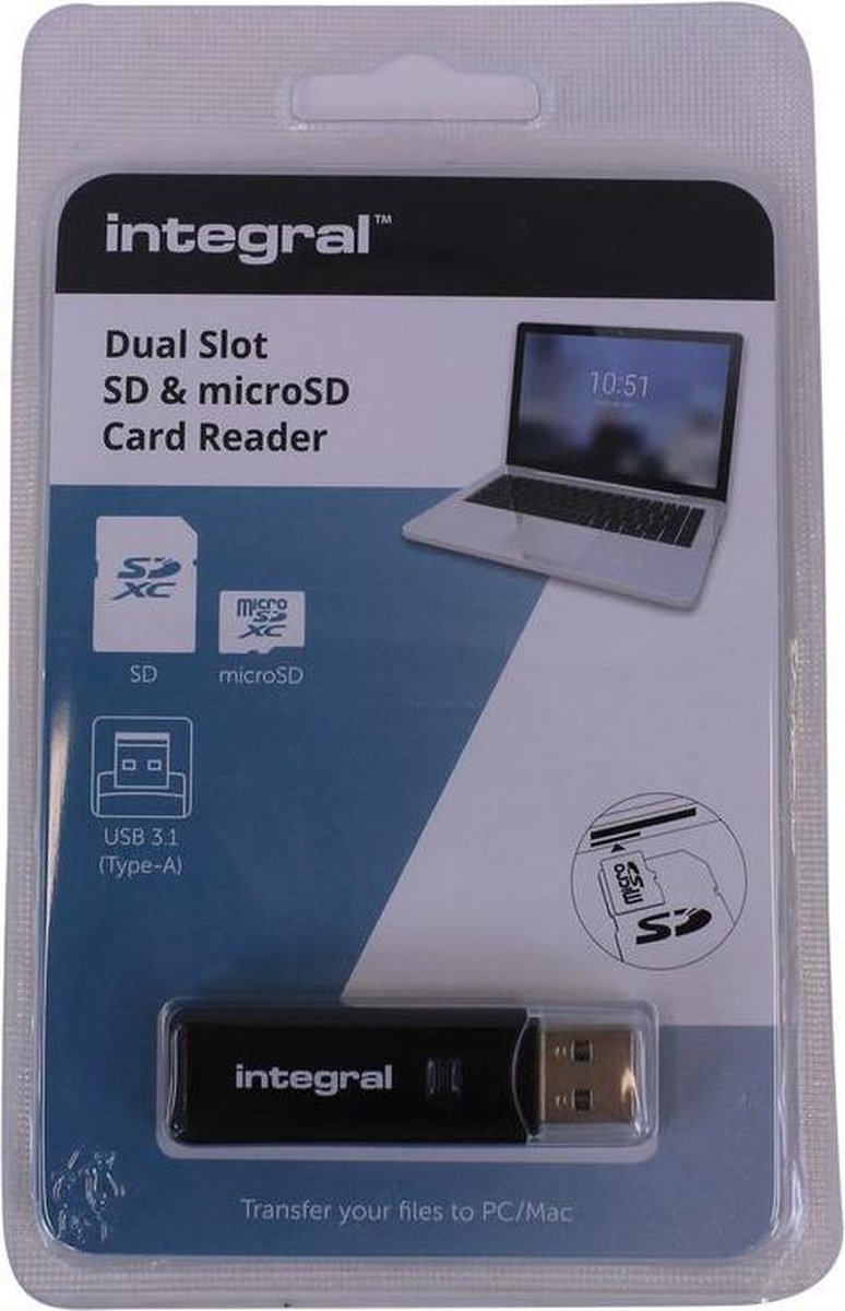 Integral USB/USB-C to SD/MicroSD Card Reader | bol.com