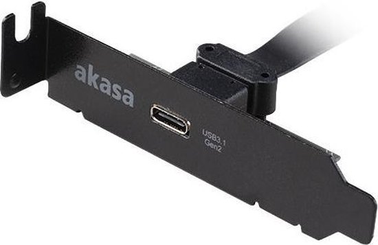 Akasa Low Profile PCI Bracket Adapter USB 3.1 Typ C - schwarz - Kabel ...