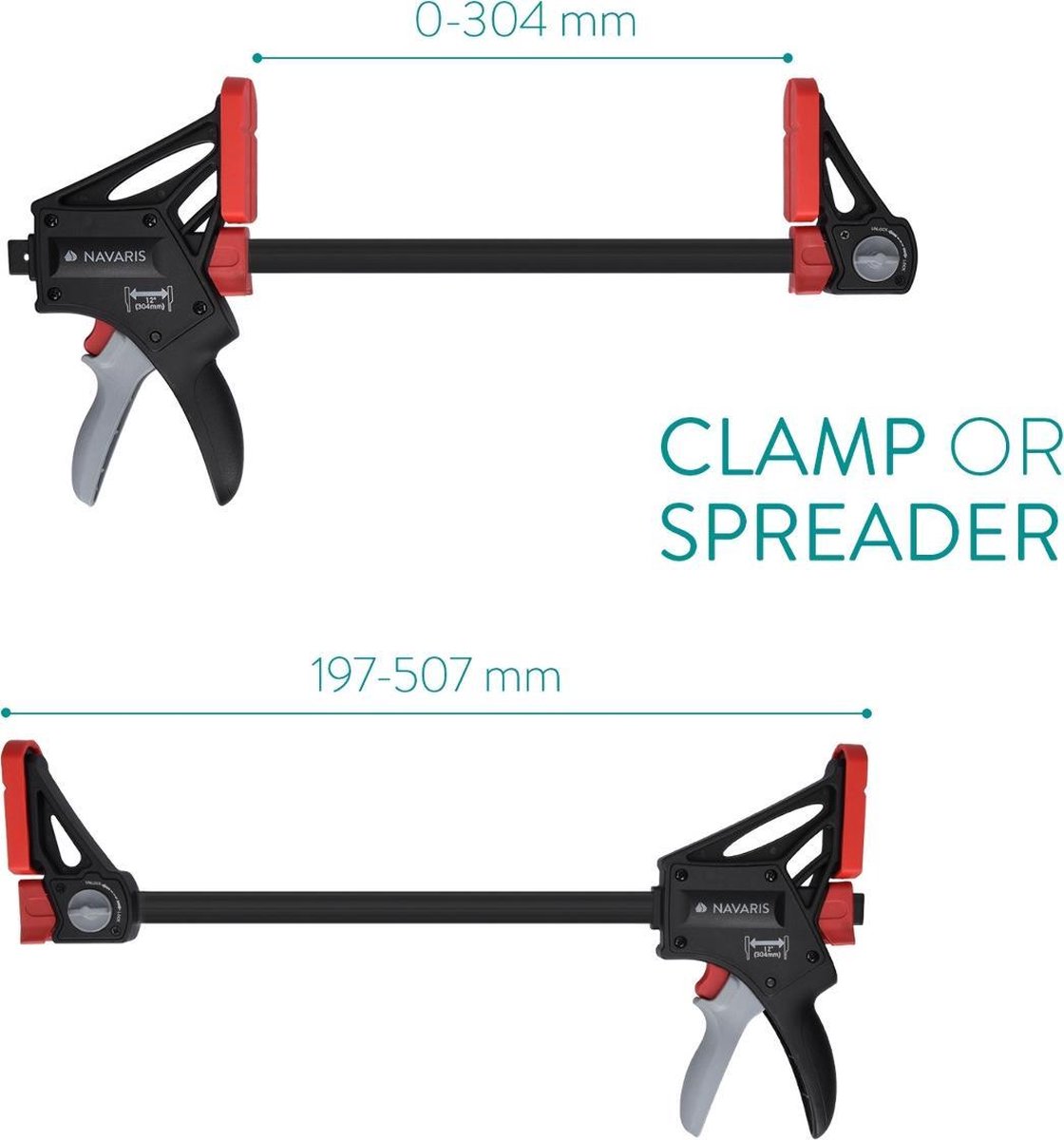 Hand lijm klem - Heavy Duty stalen eenhandige stangklem - Quick-Grip ...