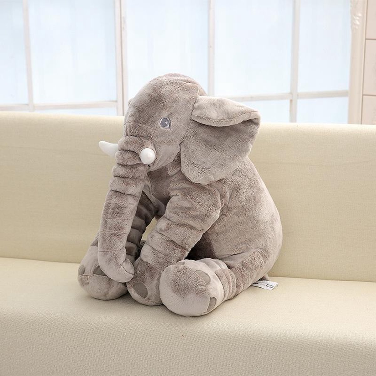 Knuffel olifant XXL – Knuffel voor baby – Olifant knuffel XXL- Grijs ...