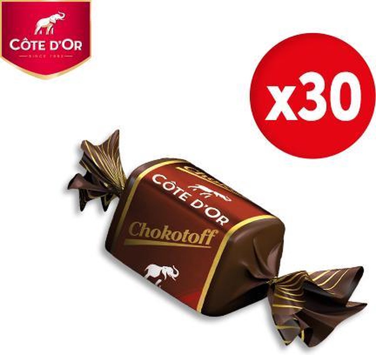 Côte d'Or Kerst Cadeau - Chocolade Bonbons Chokotoff - 30 stuks | bol