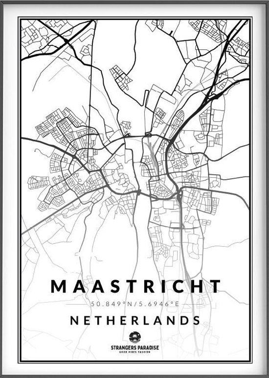 Poster Maastricht - Stadsposter - Poster zwart wit - Wanddecoratie ...