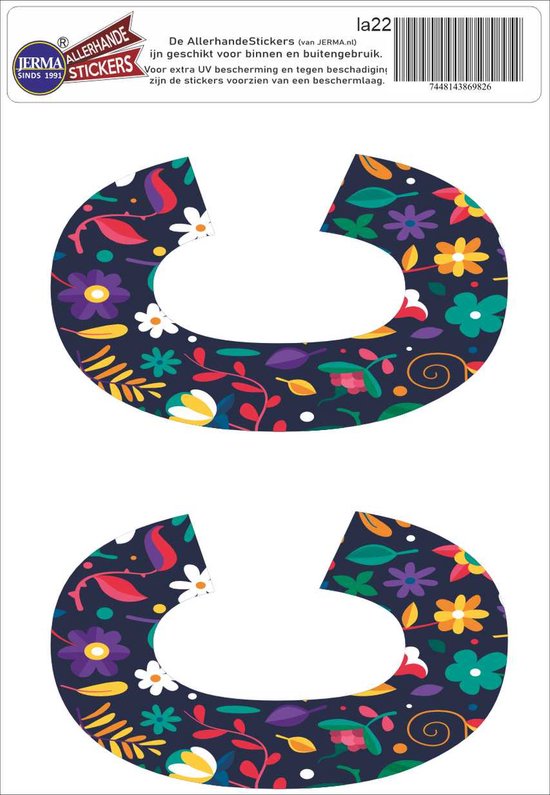 Plakletter C. stickers set van 2 stuks | bol