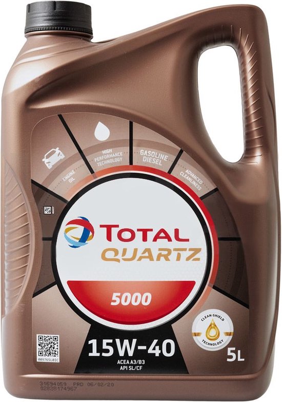Total Quartz 5000 15W-40 5 liter | bol