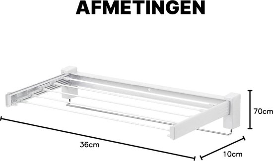 Droogrek Inklapbaar - Wanddroogrek - Wasrek Hangend - Uitklapbaar ...
