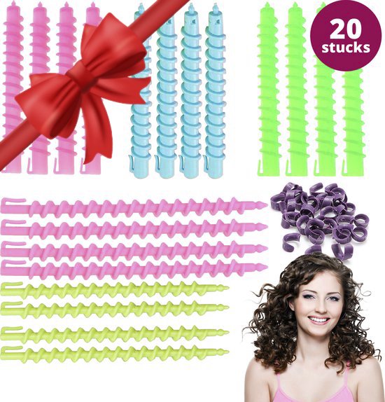 BeautyFit - Nieuwste Heatless Curls 6-delig - Zwart - Krulspelden - Haarrollers -... | bol