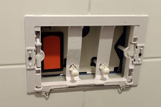 QeramiQ Push Toiletblokhouder - montageset voor Geberit UP100, UP320 ...