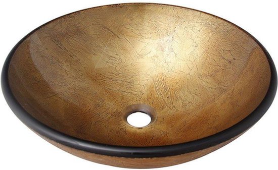 Saniclass Pesca waskom – Ø42x14,5 cm – Gehard glas – Bruin rood | bol