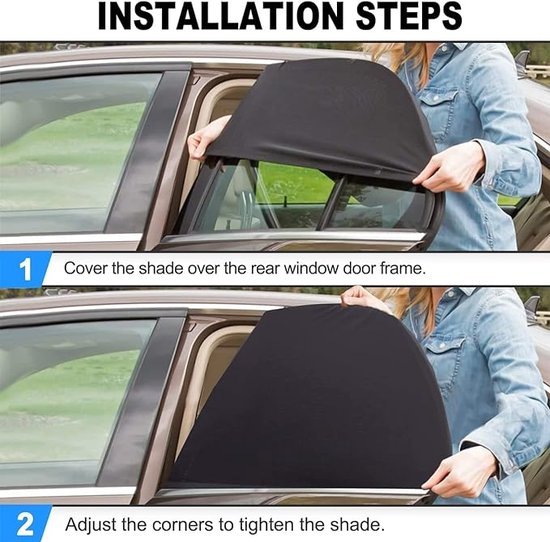 Premium Car sun blind blocks -Premium Auto zonwering blokken 2 | bol