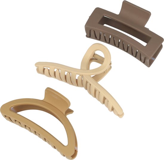 Haarspeld Klemmen Set Open Vorm Mat Naturel Beige Bruin Recht Wave Rond ...